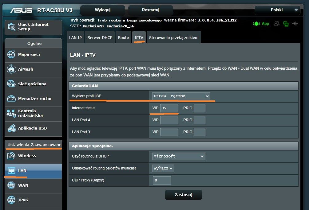 KONFIGURACJA routera ASUS do internetu światłowodowego T-mobile na ...
