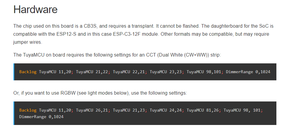Configuring Tuya WB5 LED Controller with OpenBK7231T Firmware on BK7231N Chip