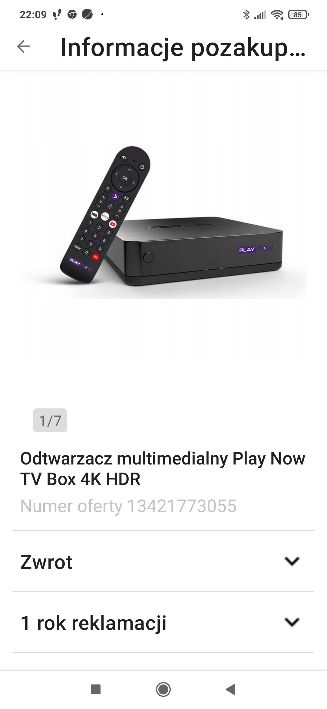 Odtwarzacz multimedialny Play Now TV Box - brak odczytu danych z dysku ...