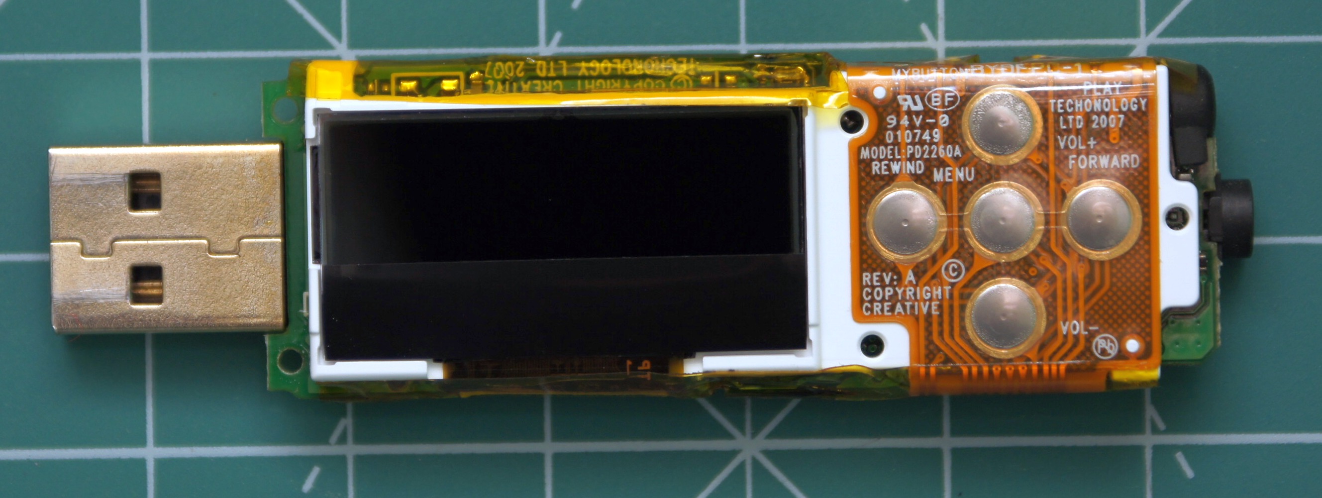 Creative MuVo T200 - wyświetlacz nie działa po nagrzaniu i przymrozkach