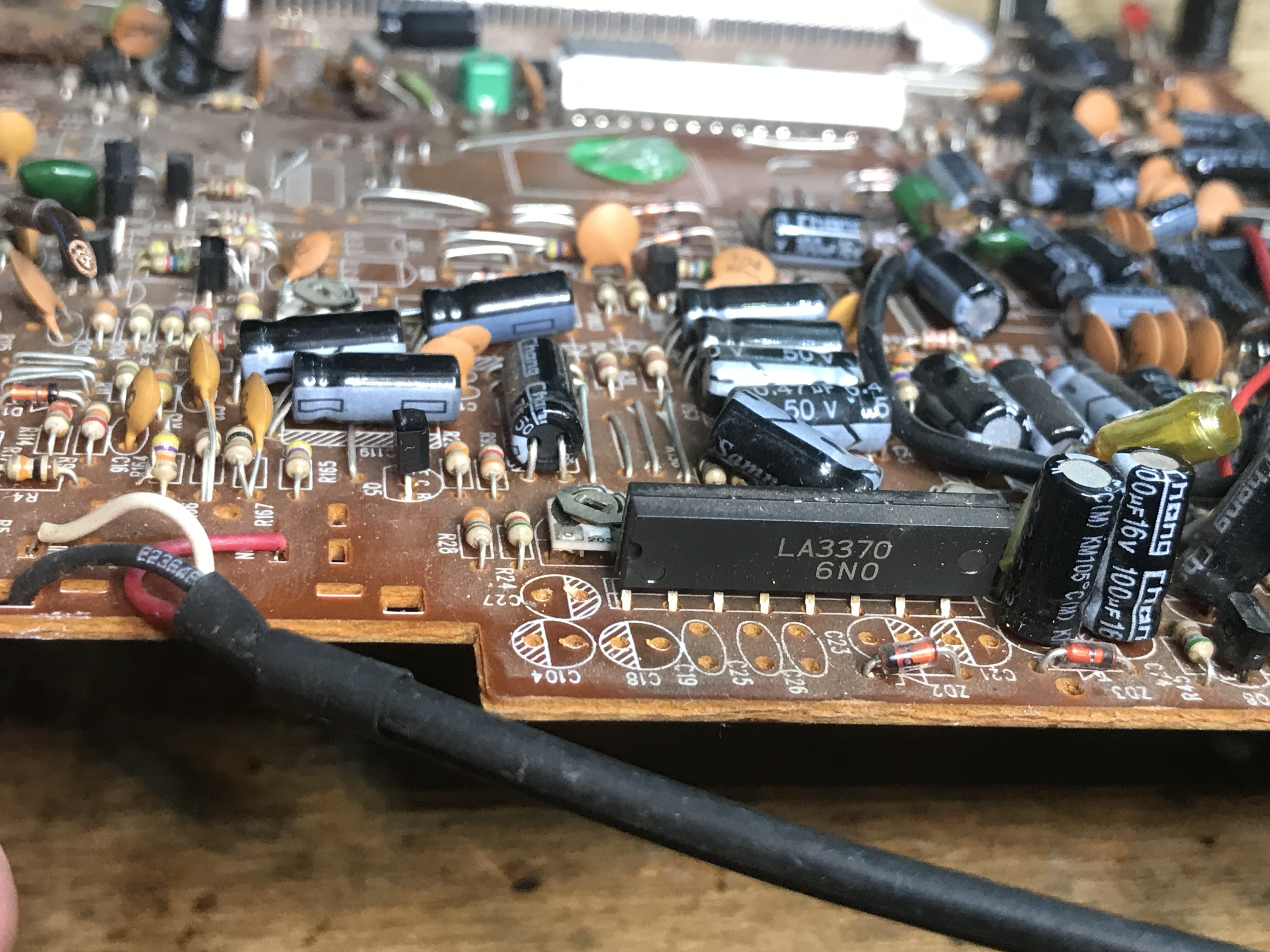 Inside a car radio, running LCD with PT6523 on Arduino