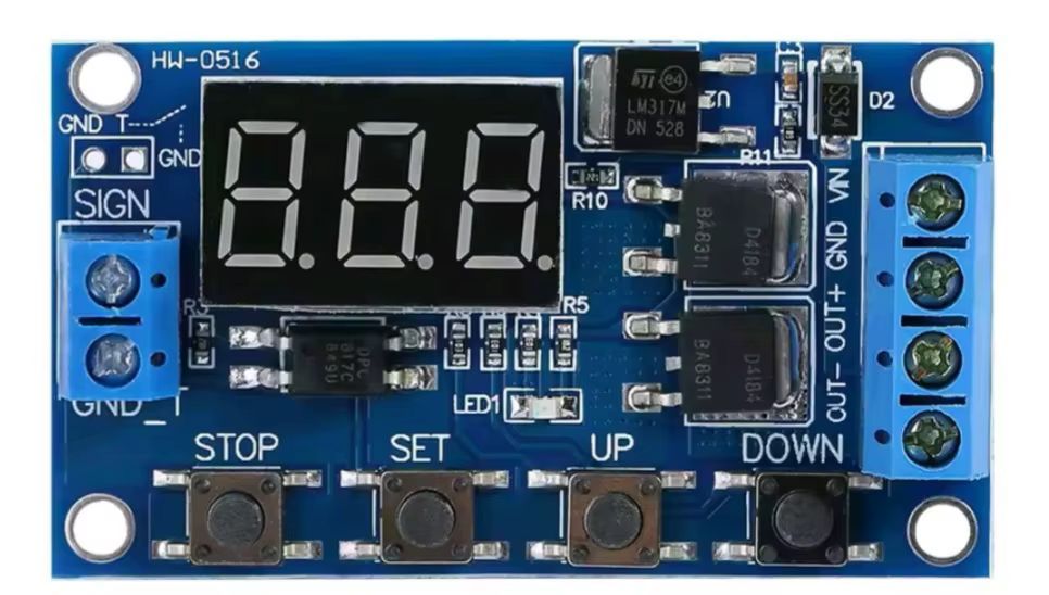 HCW-M421 / HW-0516 – jak przeprogramować zakres czasowy 0,001–9s w timerze?