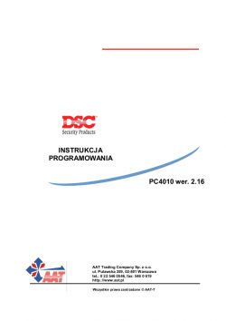 Centrale alarmowe i moduły rozszerzeń - spis instrukcji
