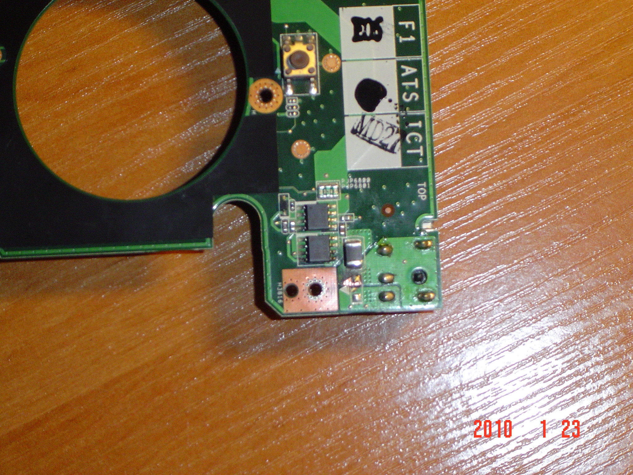 Asus X50r - identyfikacja spalonego elementu na pł. głównej