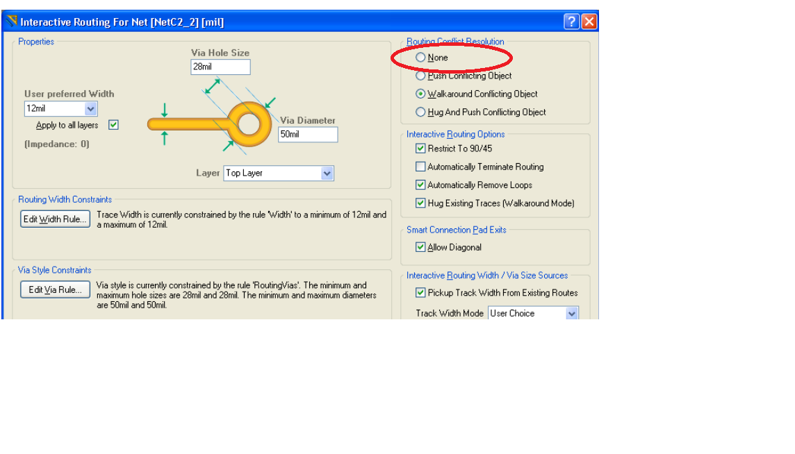 Allowing routing errors in Altium 10....how? | Forum for Electronics