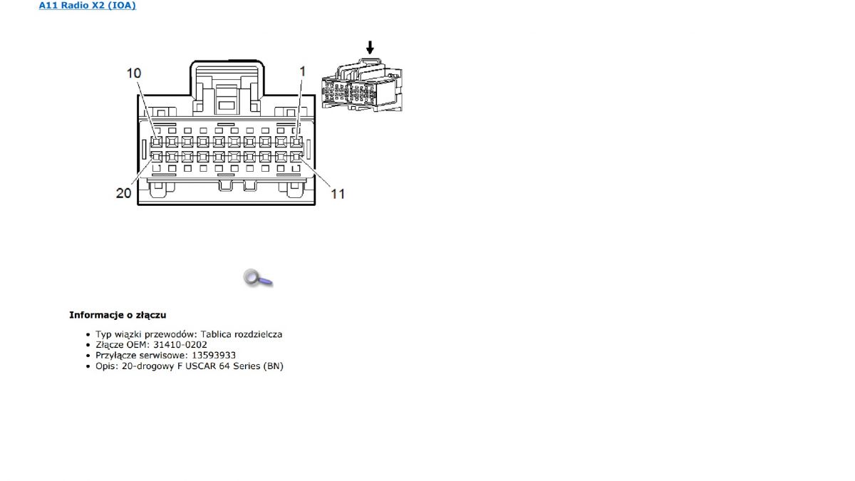 [Rozwiązano] Opel Corsa E, LG LC7F - Identyfikacja rodzaju wtyczek w ...