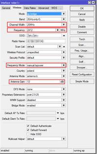 MikroTik RB433 - Optymalne ustawienie interfejsu Wi-Fi
