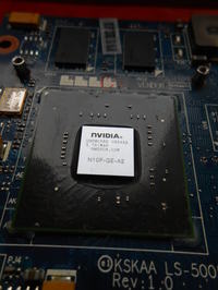 NVIDIA GeForce GT 230M - spalona uszkodzona karta graficzna NVIDIA ...