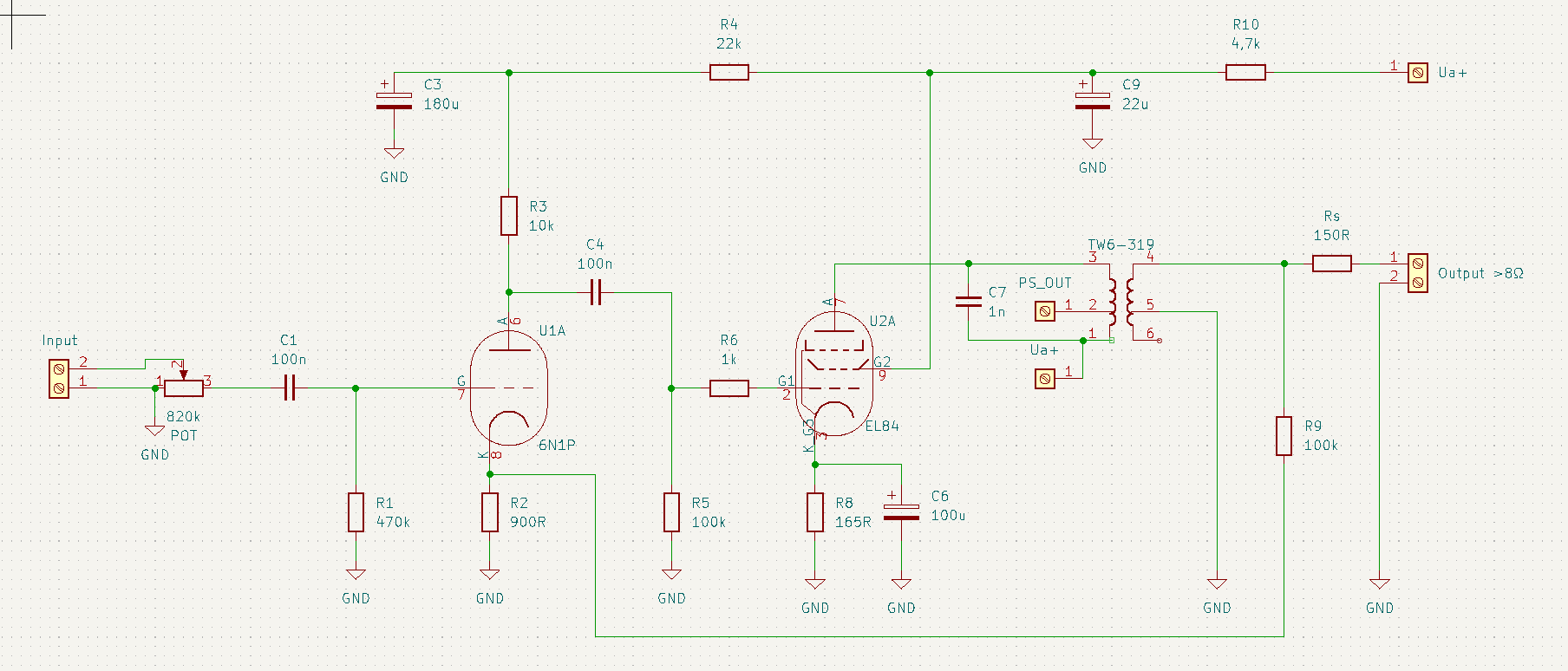 Wzmacniacz lampowy EL84 SE - Nieprzyjemny static w tle