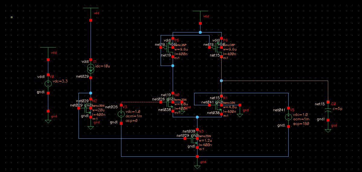Cadence TSMC 0.35um, Differential amp design issue with MOS in Triode ...
