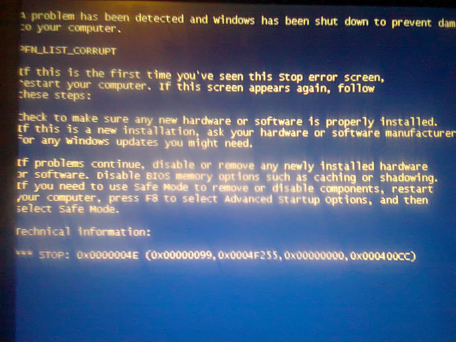 Blue Screen (BDOS) na drugim komputerze - jak naprawić?