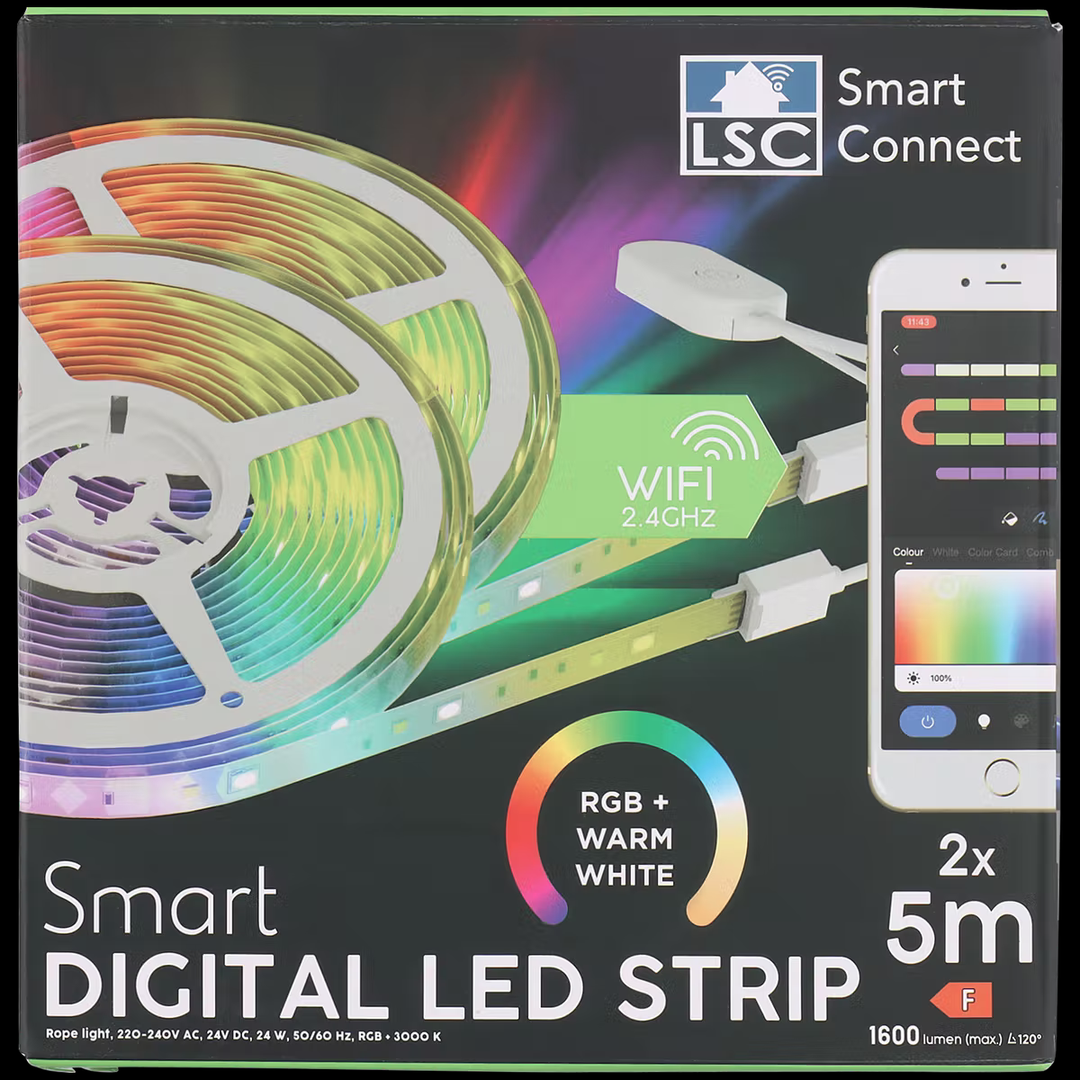 LSC Smart Digital LED Strip (2x5m RGBCW): BK7231N, SM16703P Chipsets ...