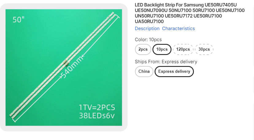 Samsung UE50NU7090S problem z obrazem i podświetleniem
