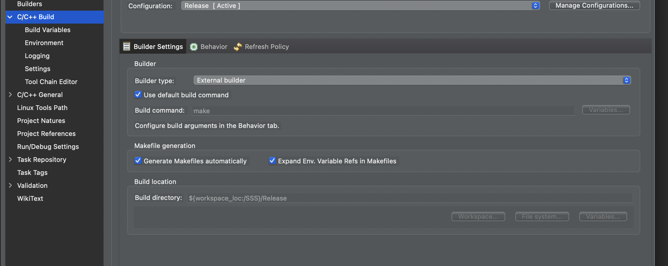 Konfiguracja Eclipse z AVR Plugin na macOS 14 nie wyświetla zakładki AVR