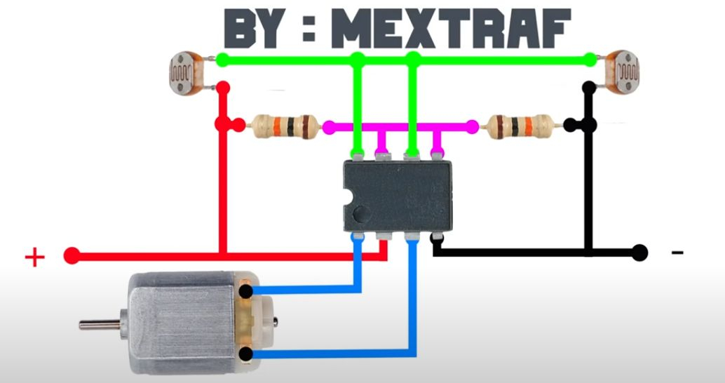 SOLAR TRACKER Project Prototype: IC TDA2822, PCB Design & Schematic ...