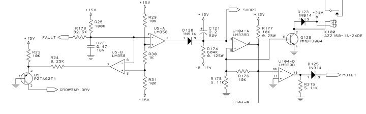 Crown CE1000 - kanał CH1 przerwany przez Fault. Dlaczego?