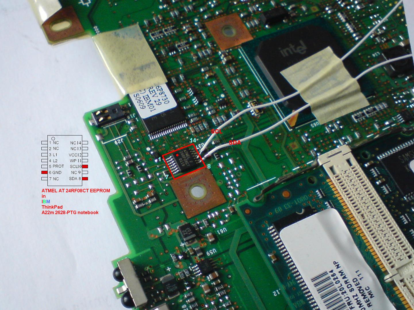 IBM ThinkPad A22m - gdzie znaleźć sprawny wsad do EEPROM 2408?