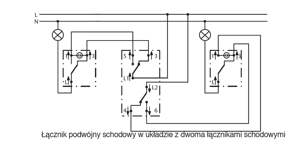 Zamiana łączników schodowych Simon 10 CW6.01/11 na zwierny Simon 10 CP1 ...