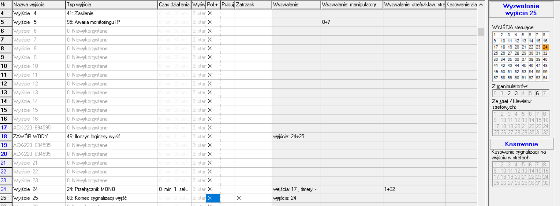 Satel Integra 64-Plus. Automatyczne odłączenie wody na budynku gdy alarm z czujki zalania - 2