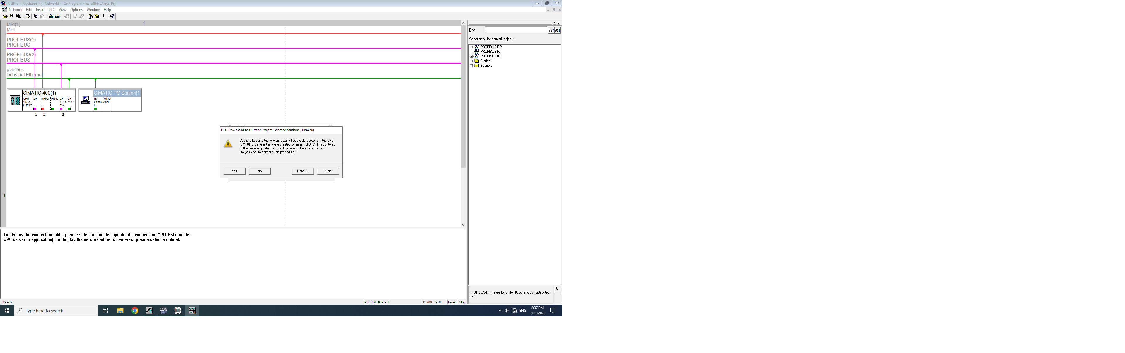 PCS7 v9.1 i PLCSIM – konfiguracja S7 connection w NetPro, błąd przy ...