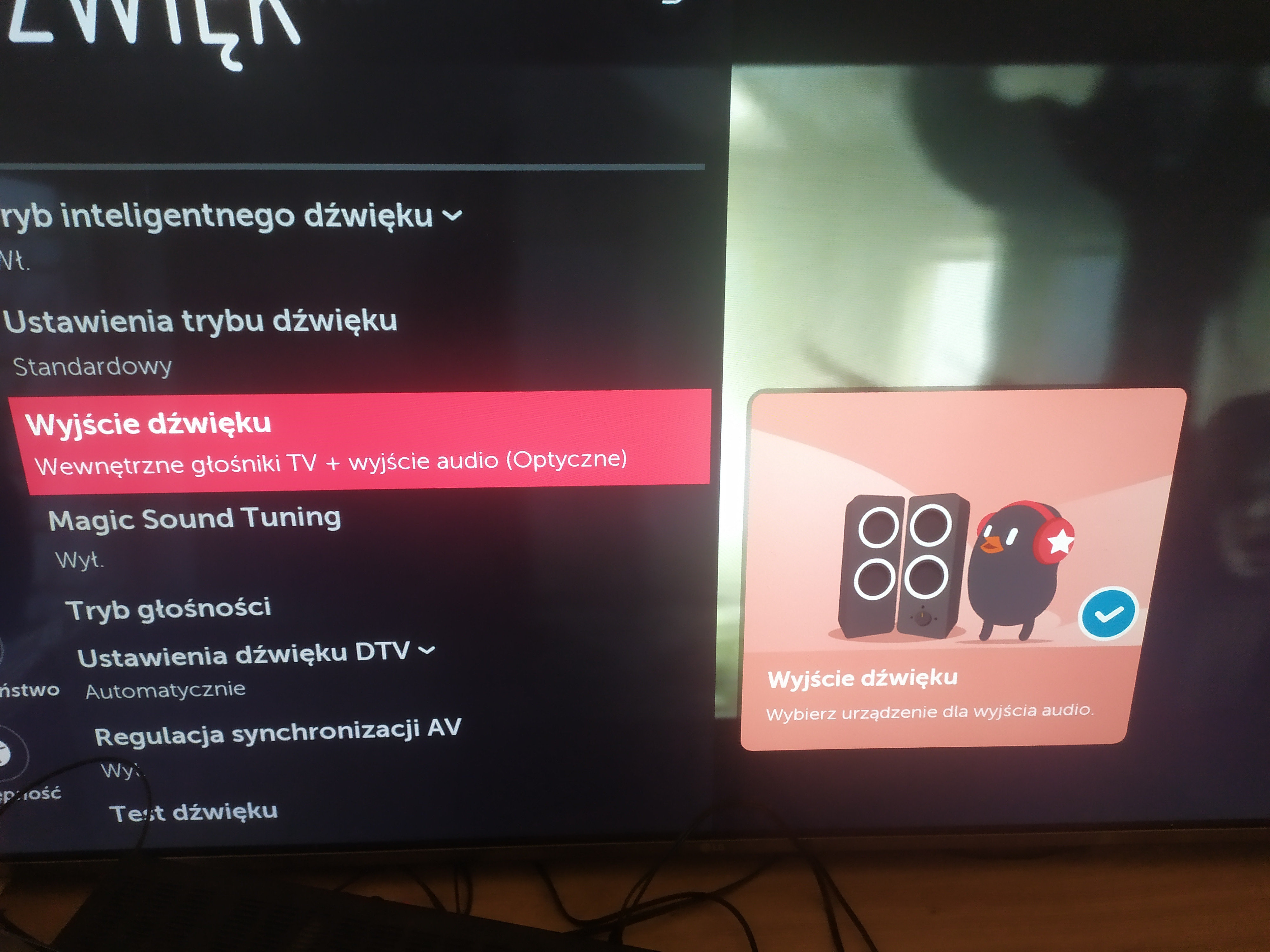 Jak podłączyć wzmacniacz do TV LG i nowych głośników - tylko szum