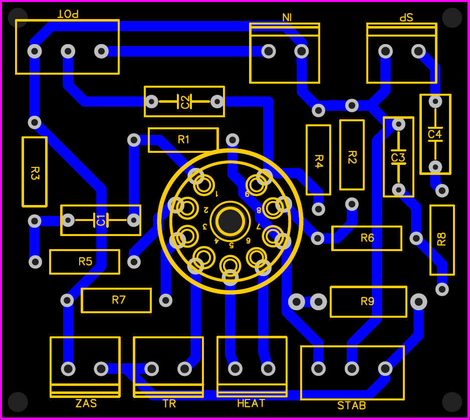 Wzmacniacz Lampowy ECL86 i EM84 - PCB - 3 - elektroda.pl