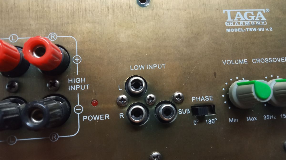 Subwoofer Taga Harmony TSW 90 v2 ( Nie odbiera sygnału)