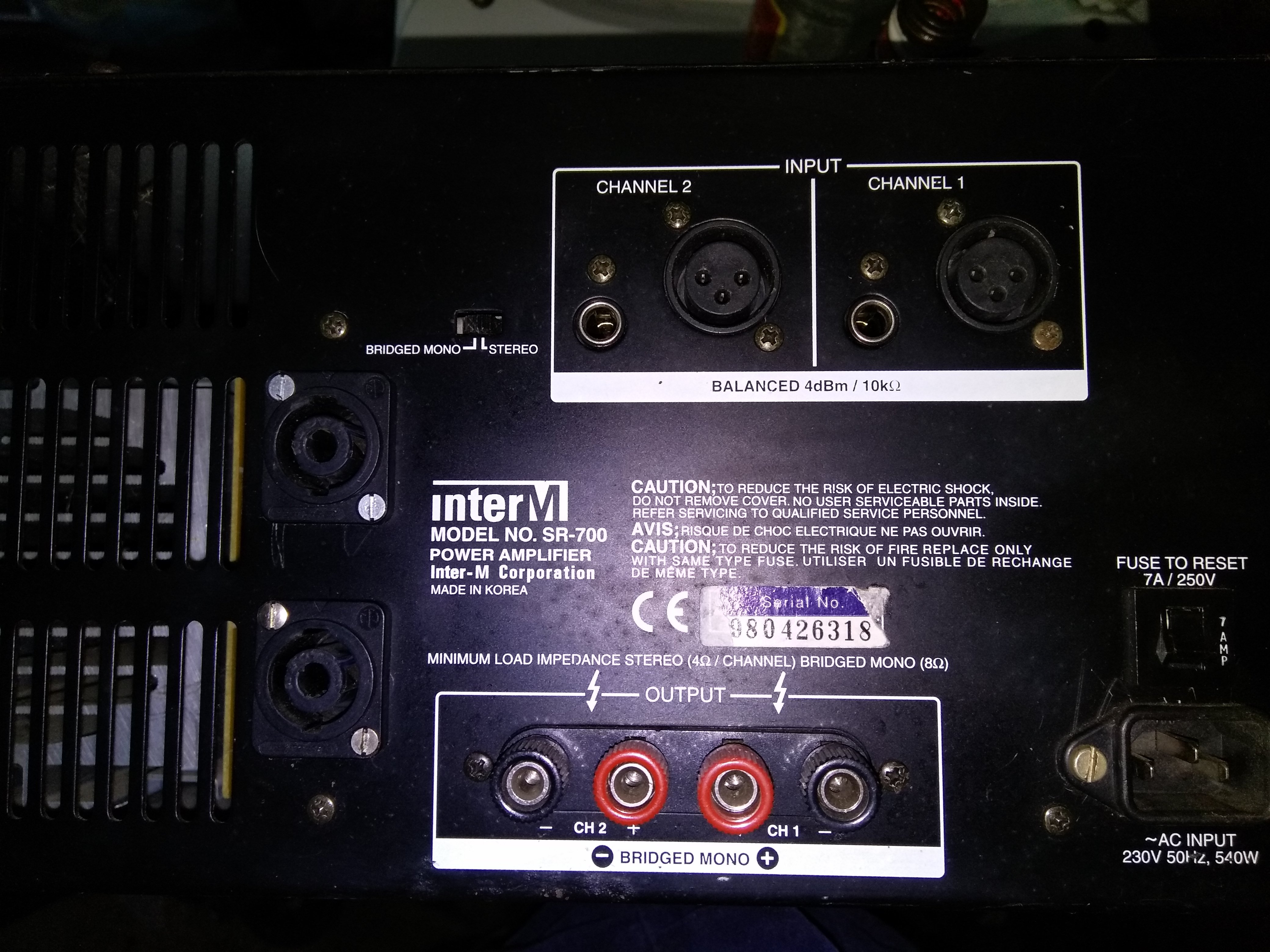 [Sprzedam]Wzmacniacz - koncówka mocy INTER-M - elektroda.pl