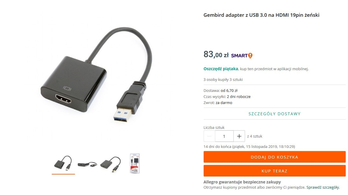 Jak podłączyć 2 monitory HDMI do Lenovo IdeaPad z 1 wejściem?