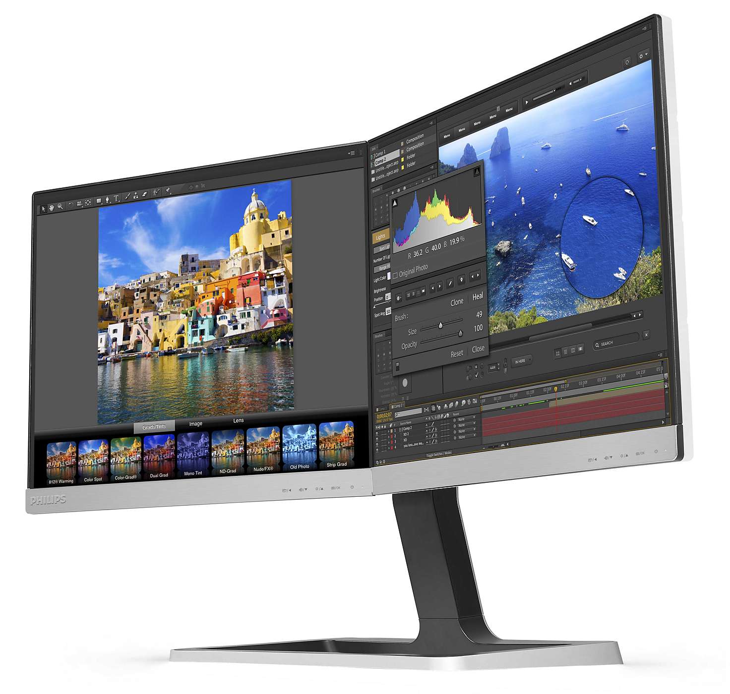 Philips 19DP6QJNS/27 - zestaw 2 monitorów 19" na 1 podstawie