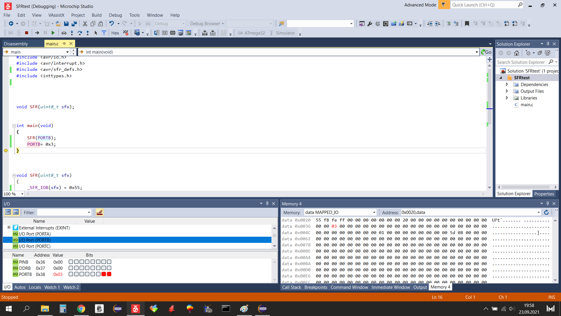 Deklaracja adresów SFR we Flashu i podawanie ich funkcji czytającej z ...