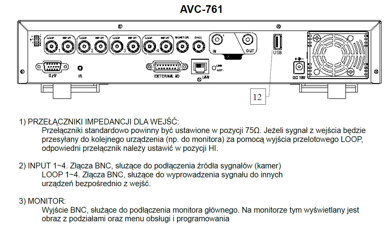 [Rozwiązano] Jak podłączyć monitor VGA do rejestratora AVC-761? Czy są ...