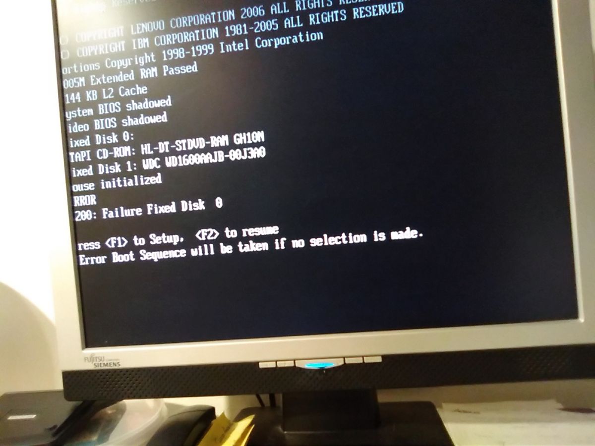 Komunikat error 200 failure fixed disc 0 - co oznacza, jak naprawić?