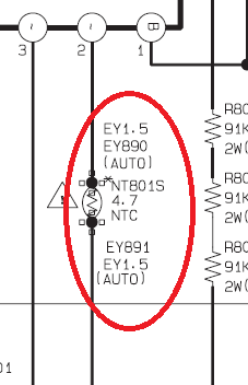 Sam. 51F8500 zasilacz warystor - Identyfikacja warystora?? na stykach