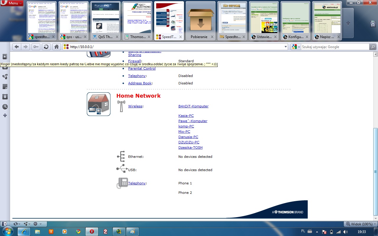 THOMSON SPEEDTOUCH 780 WL - ustawienie limitu prędkości 150 kb/s na ...