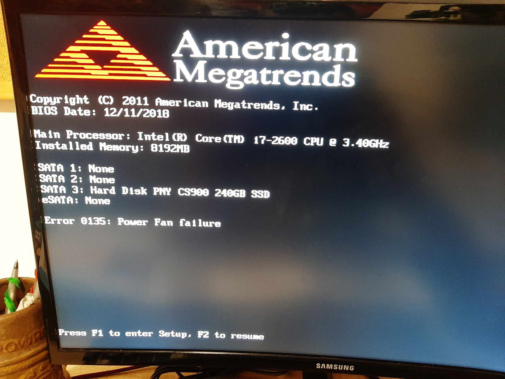 Czy ktoś mi pomoże z błędem 0135 power fan failur? Lenovo