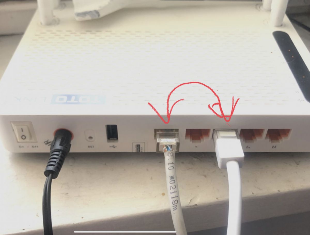 Niepamiętanie miejsca podpięcia kabla do routera po przestawieniu ...