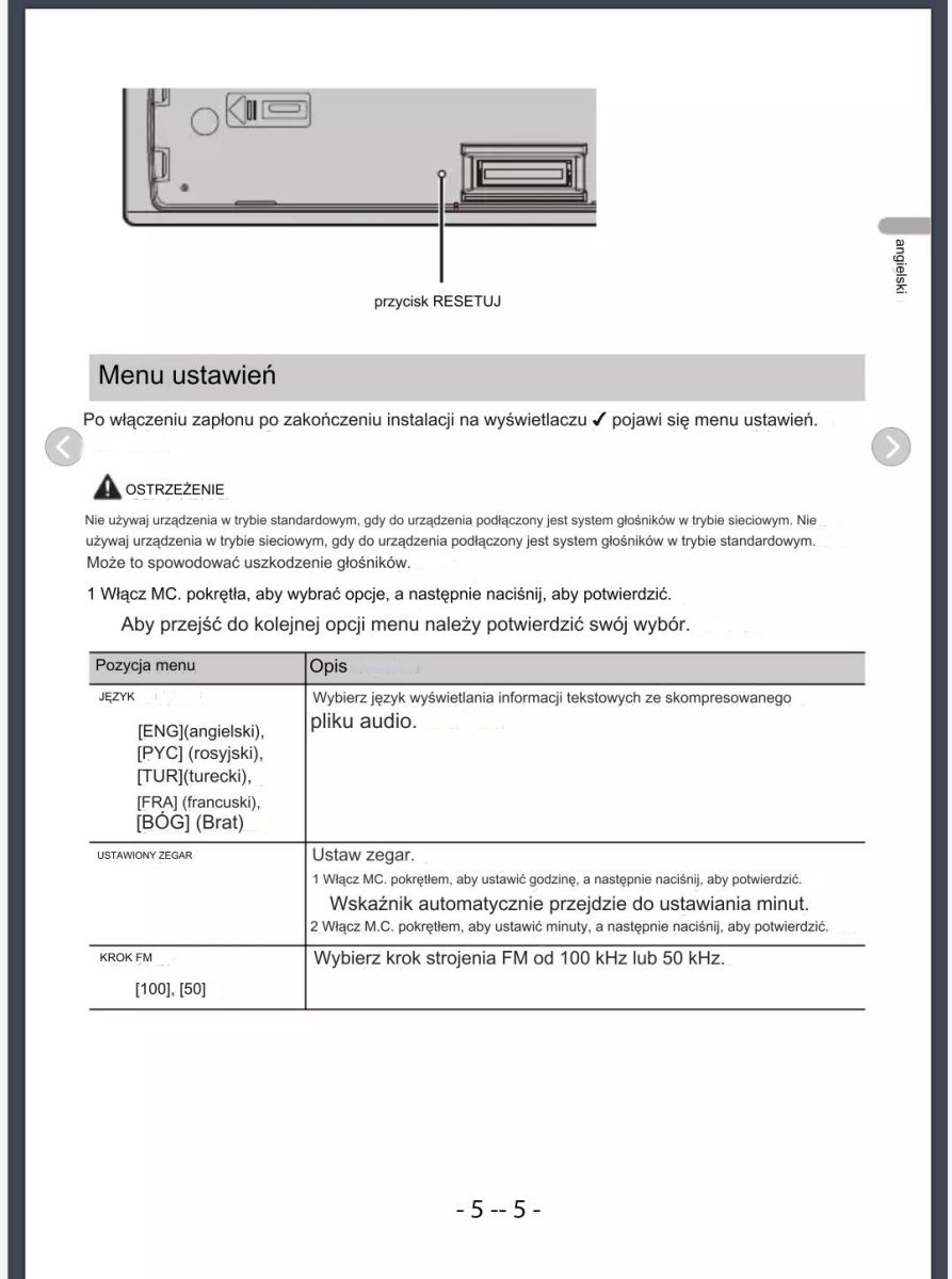 Pioneer DEH-S520BT – gdzie znaleźć instrukcję obsługi po polsku do tego ...
