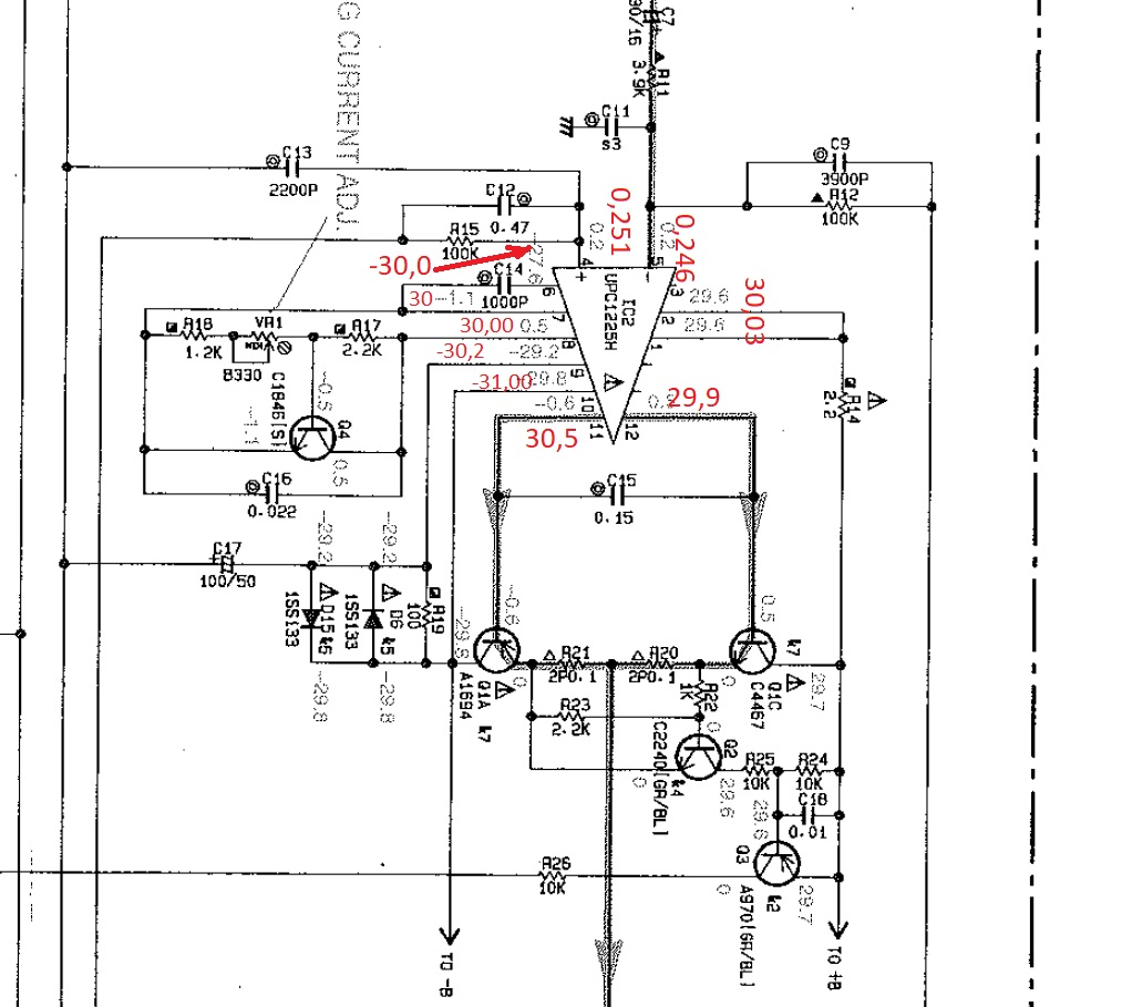 [Rozwiązano] Yamaha SW-40 - Stałe napięcie na wyjściu uPC1225H