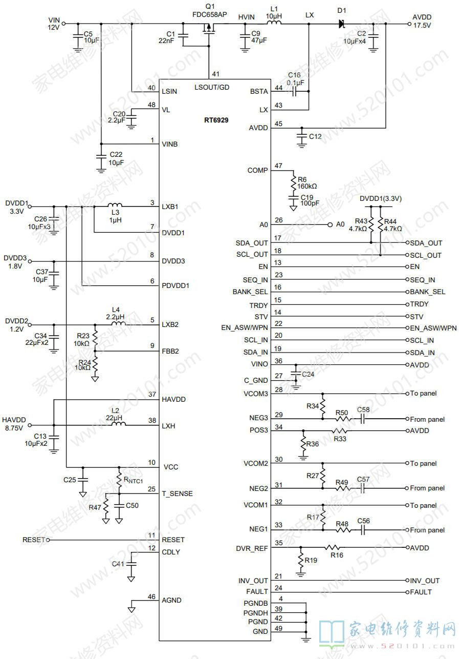 TCON Failure in Sony KDL-48W650D: Need Datasheet for RT6929 & RT6930
