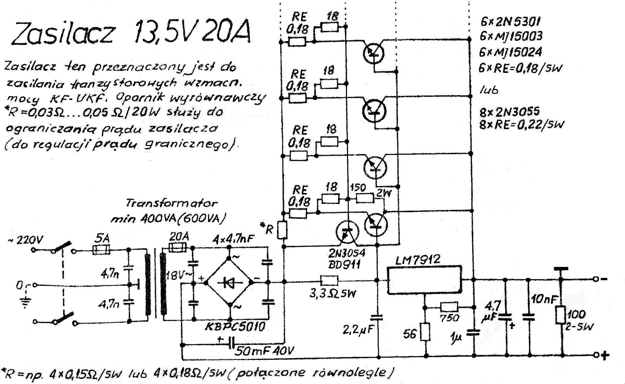 Czy zasilacz 12V 25A z transformatorem 350W i LM317 będzie działać ...