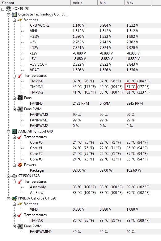 Jak obniżyć temperaturę TMPIN1 na płycie głównej? - elektroda.pl