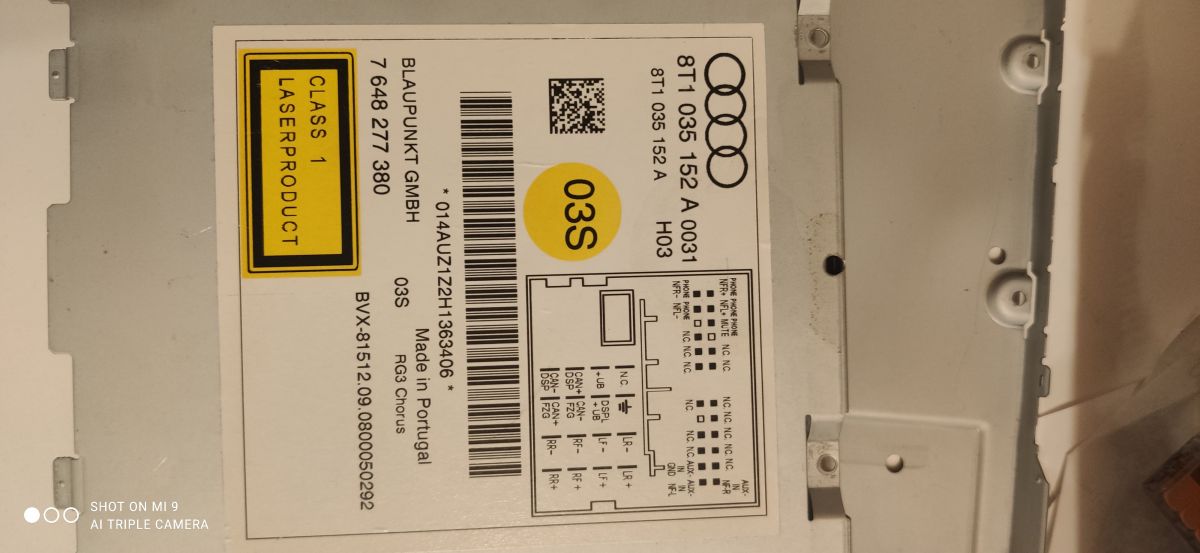 [Rozwiązano] Audi Chorus: identyfikacja procesora i naprawa enkodera ...