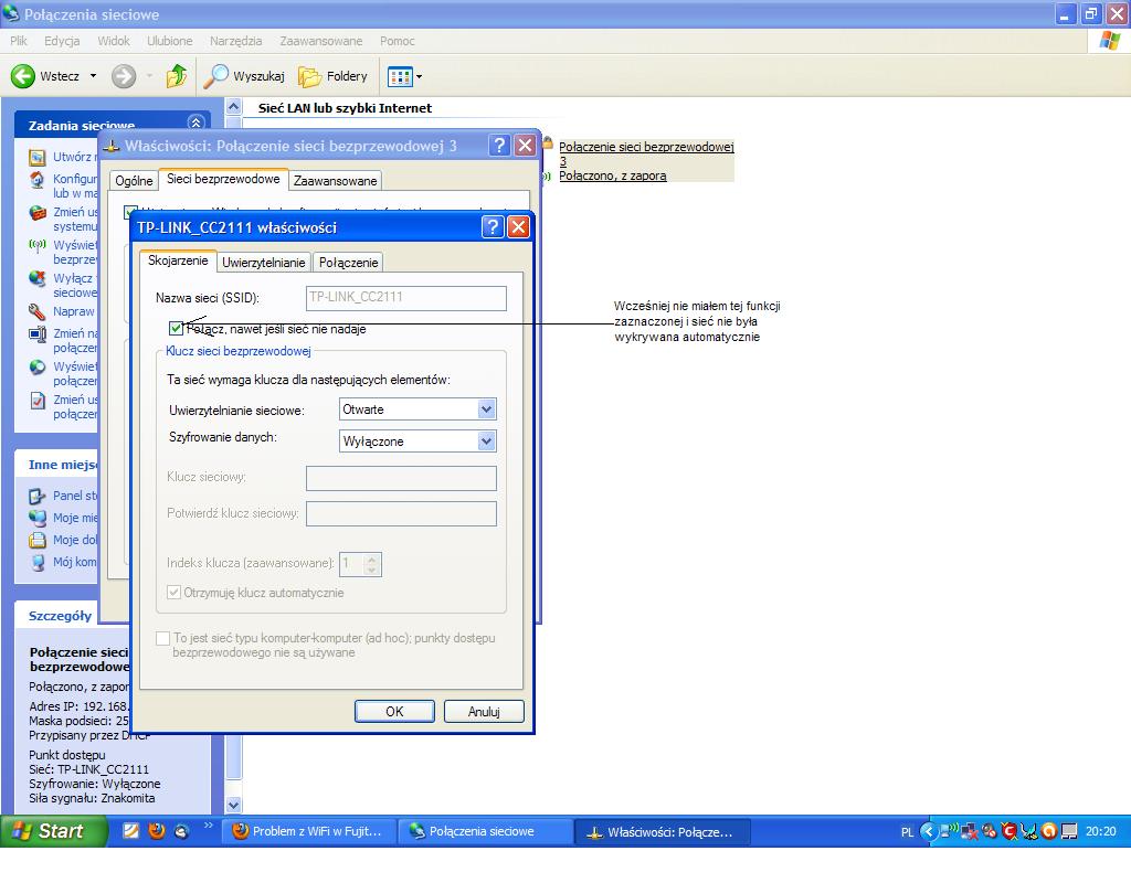 Fujitsu-Siemens Amilo Pro v2030 - brak zasilania karty WiFi Broadcom ...