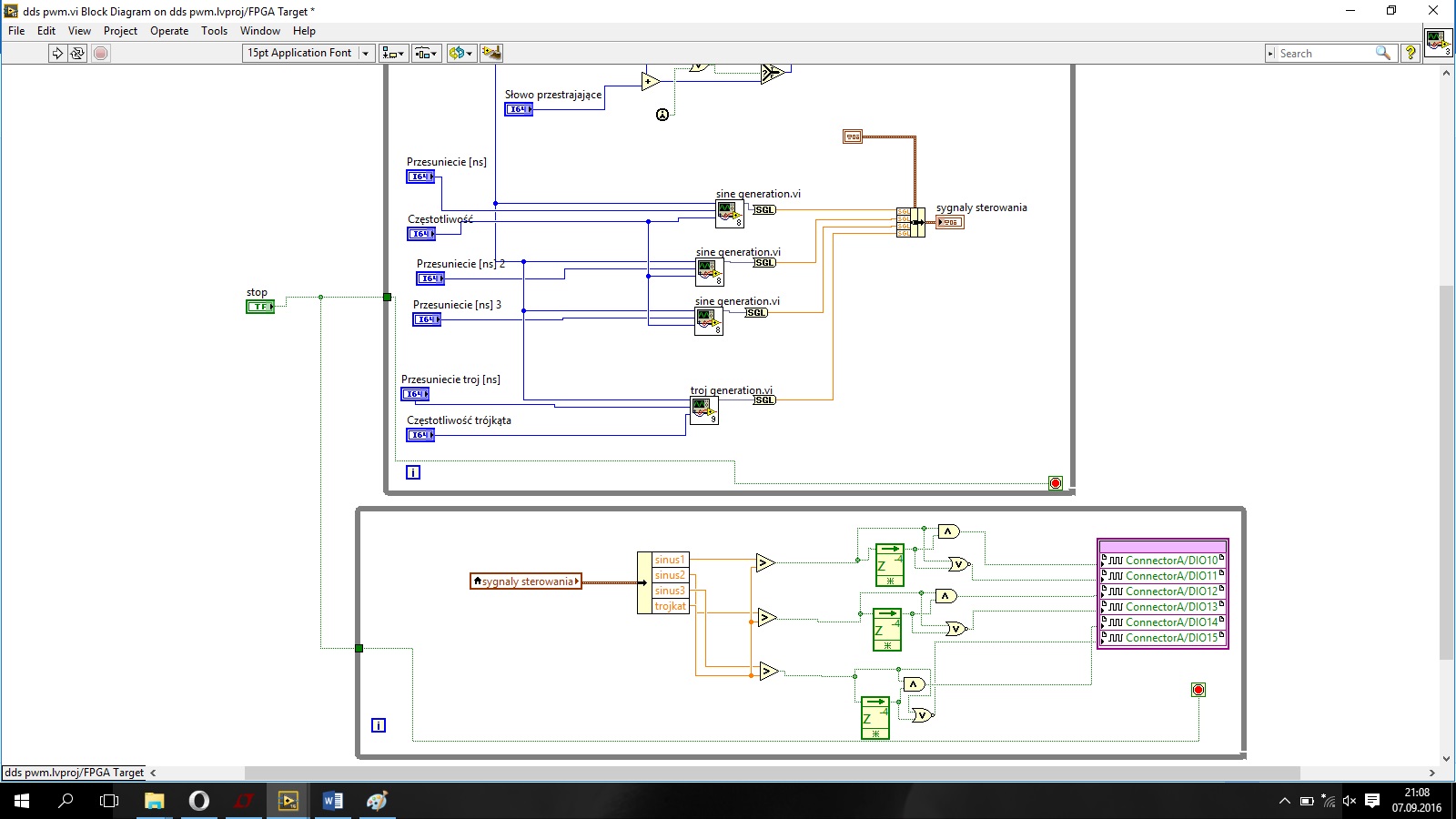 FPGA Labview myRio - Brak kontroli nad częstotliwością sygnału PWM na ...