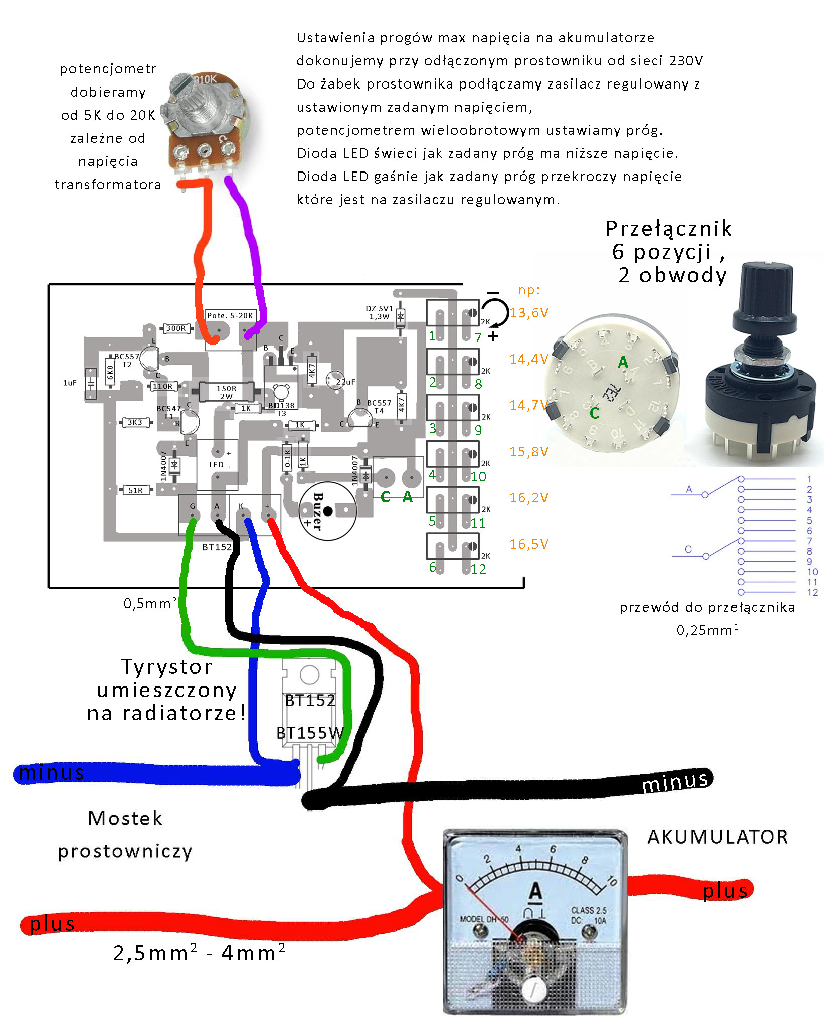 Budowa prostownika samochodowego z transformatorem z UPS-a - 2