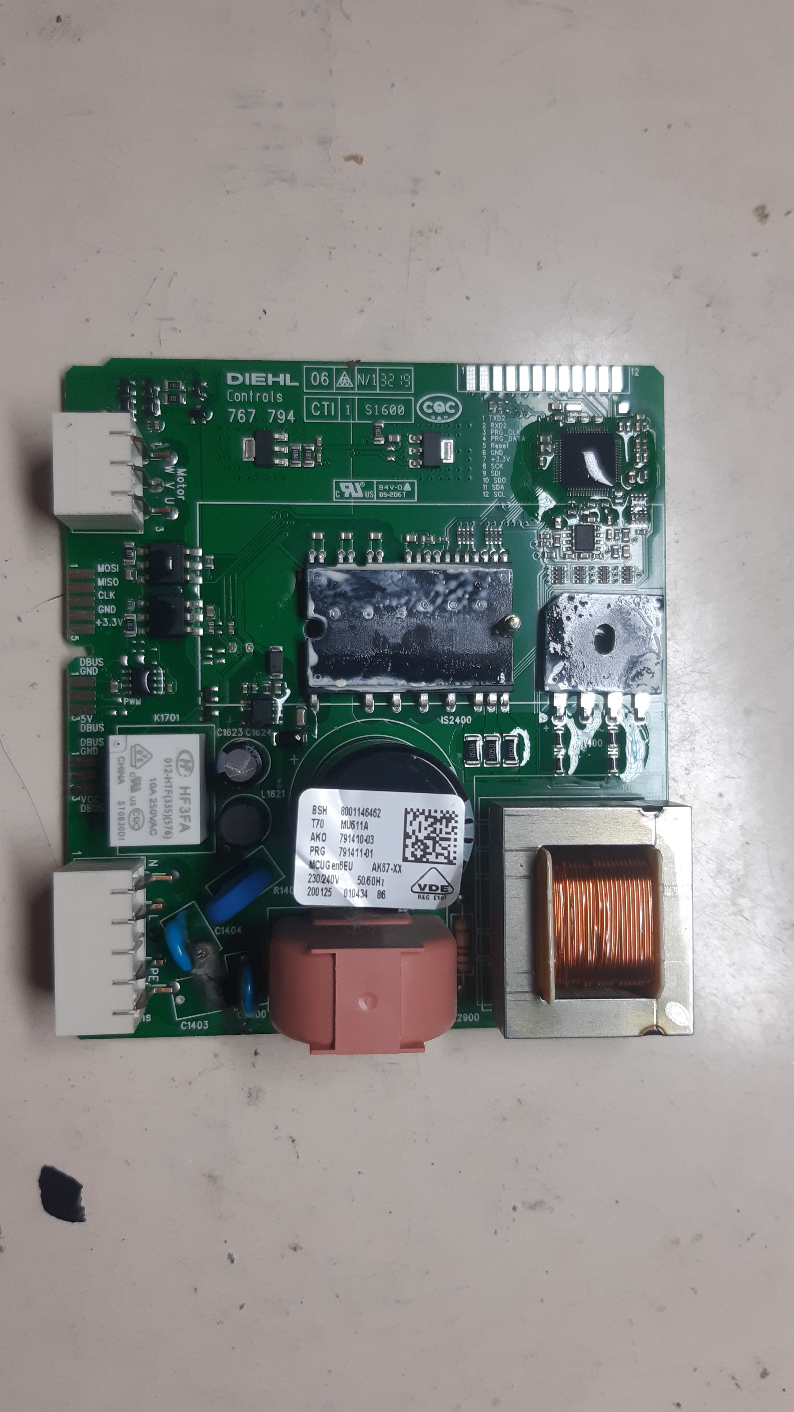 Siemens WM12W790PL - brak obrotów, falownik Diehl 767 794,