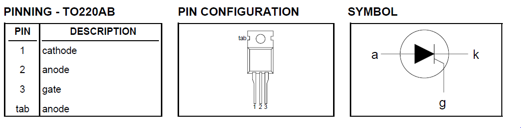 Poprawność podłączenia tyrystora do jego wysterowania