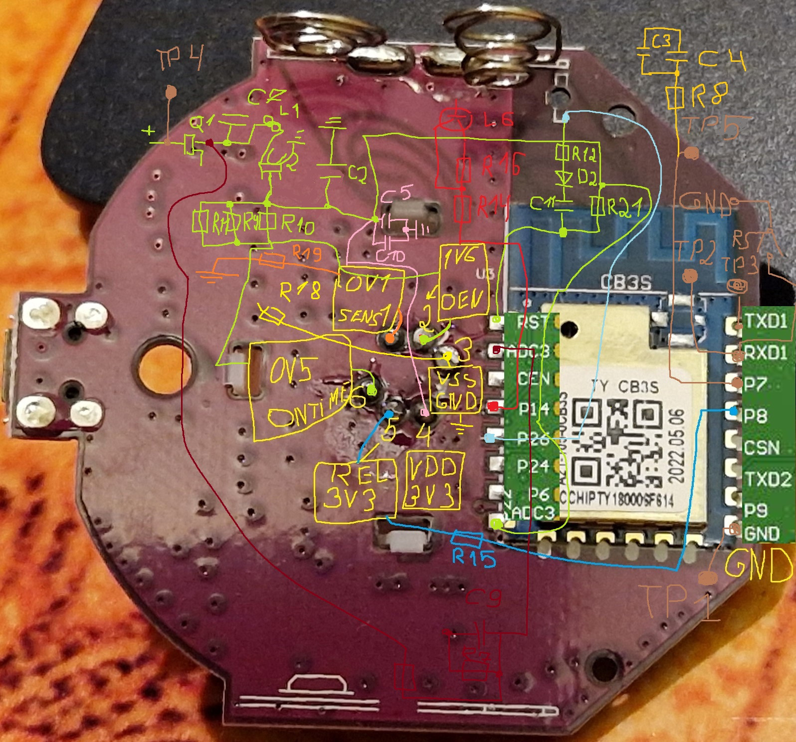 Tuya Smart WiFi Ceiling PIR Motion Detector PST-HW400B: Pin ...