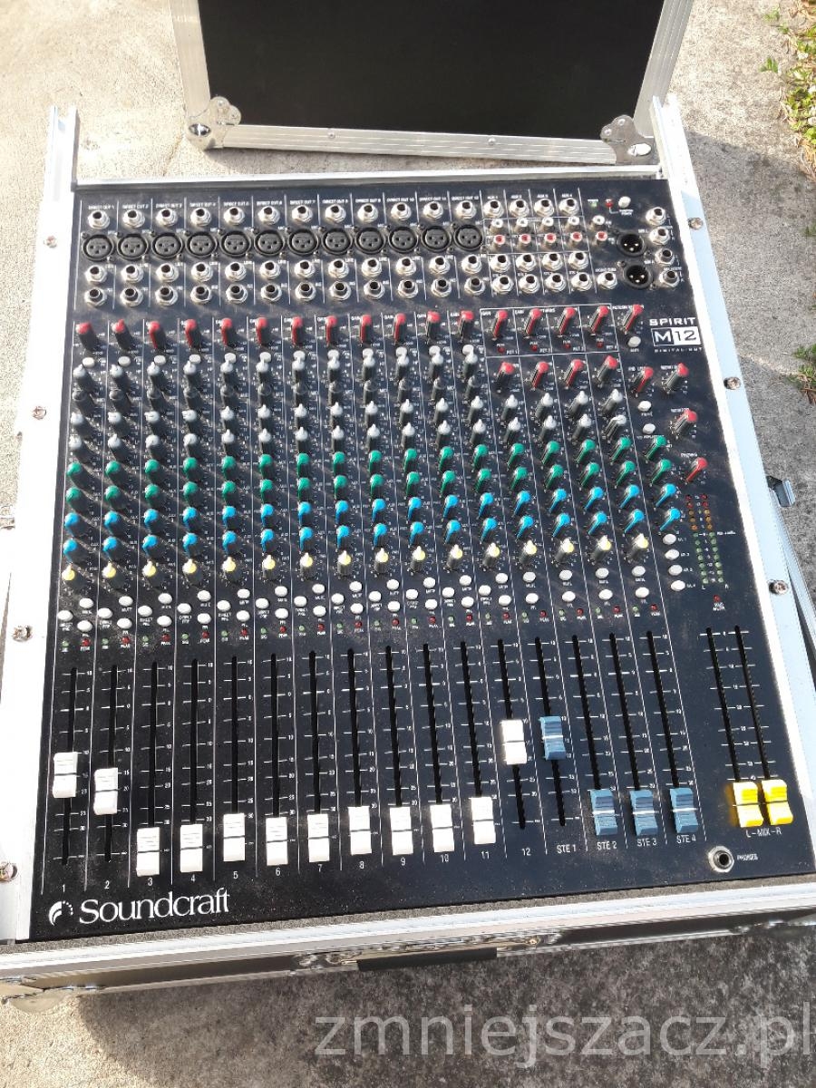 [Sprzedam] Mikser Soundcraft M12 100% sprawny, zadbany + nowy case kątowy